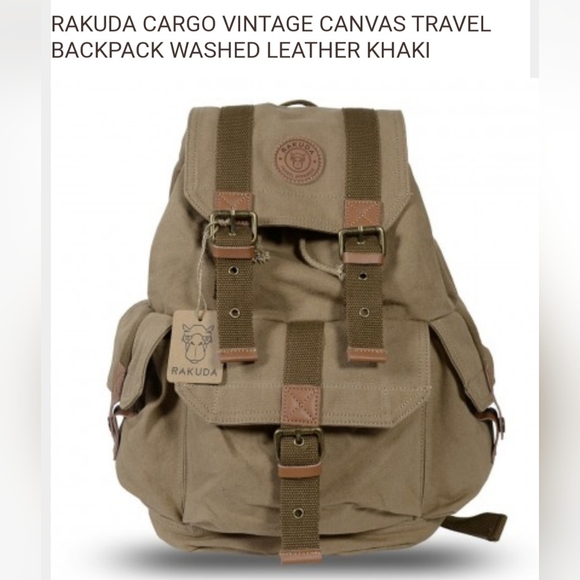 Rakuda | Bags | Rakuda Cargo Vintage Canvas Travel Backpack Nwt | Poshmark